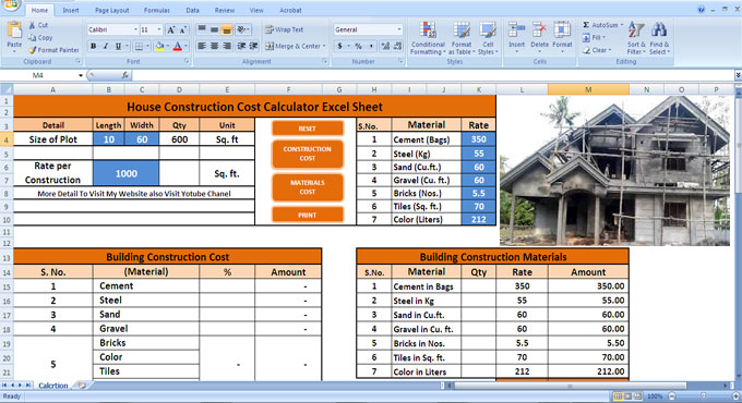 Construction News and Trends | Download Cost Estimation Excel Sheet